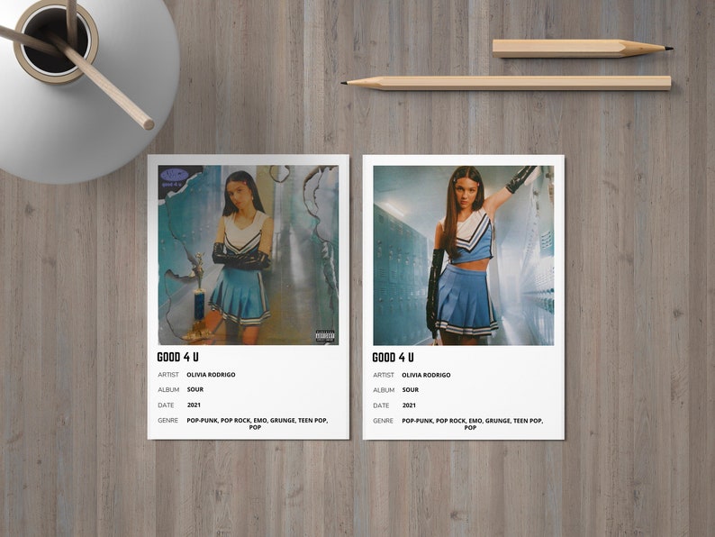 Olivia Rodrigo Good 4 U Minimalist Song Poster Photo Print | Wall Decor ...