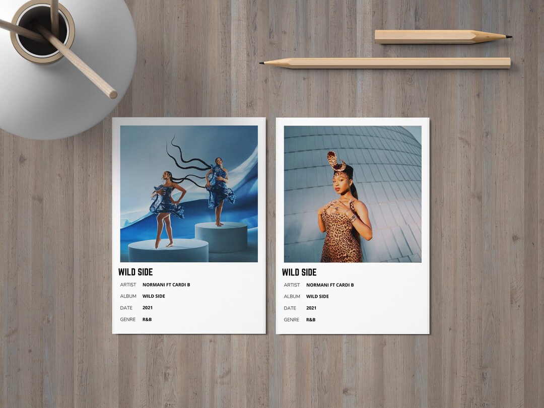 Normani Cardi B Wild Side Minimalist Song Poster Photo Print | Wall ...