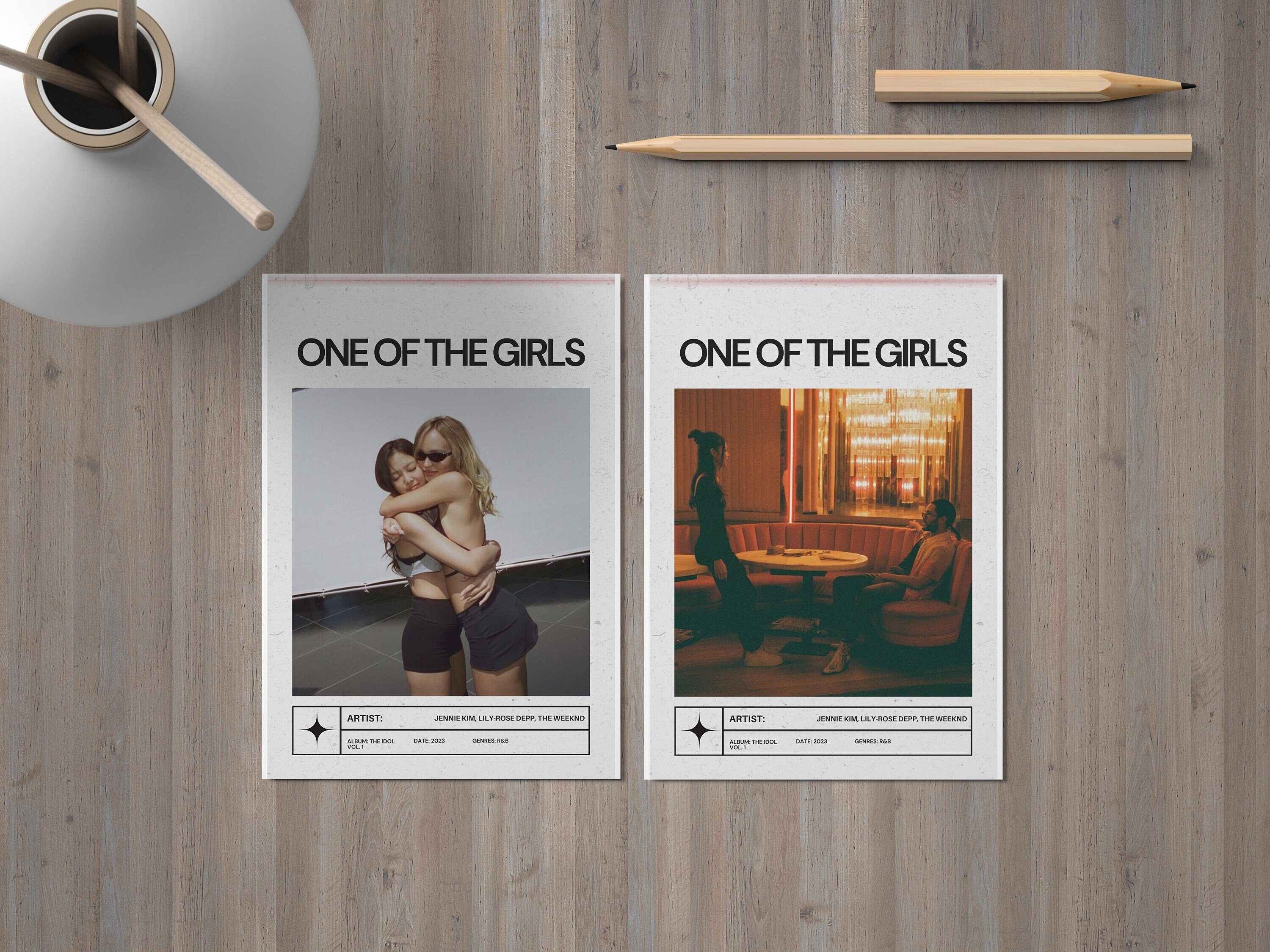 Jennie Kimlily Rose Deppthe Weeknd One of the Girls - Etsy