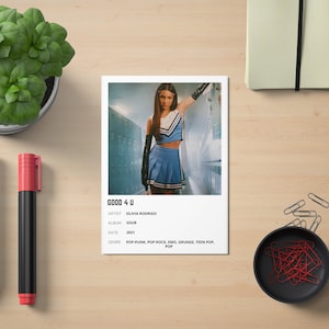 Olivia Rodrigo Good 4 U Minimalist Song Poster Photo Print | Wall Decor ...
