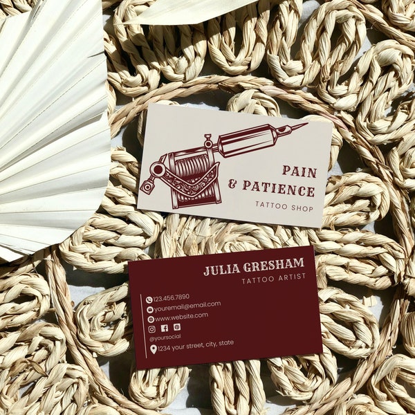 Tattoo Business Card - Etsy