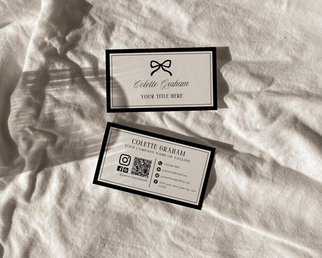 Classic Old Money Business Card Template, Minimalist Luxury Calling ...