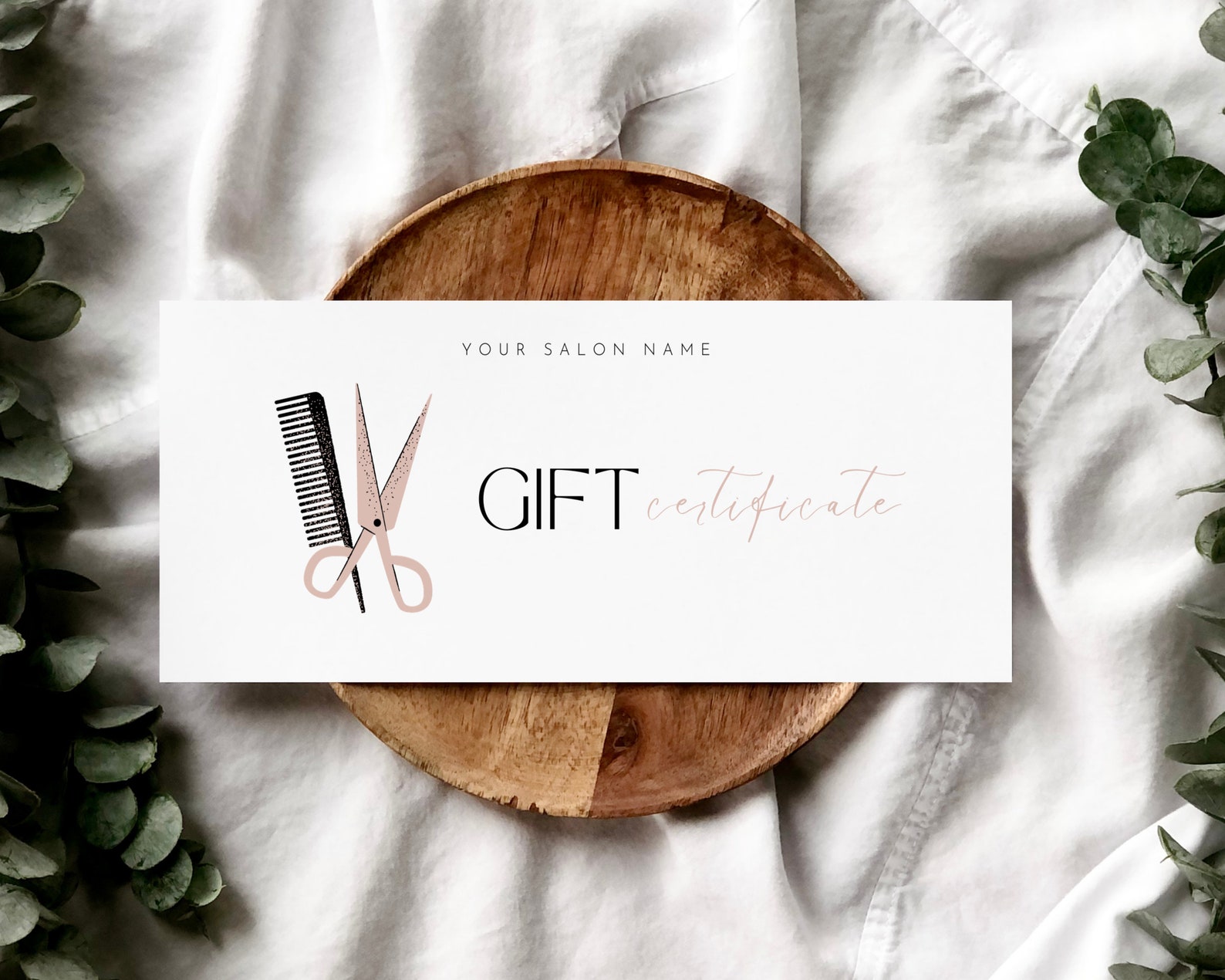 Modern Hair Stylist Gift Certificate Template, Editable Hair Dresser ...