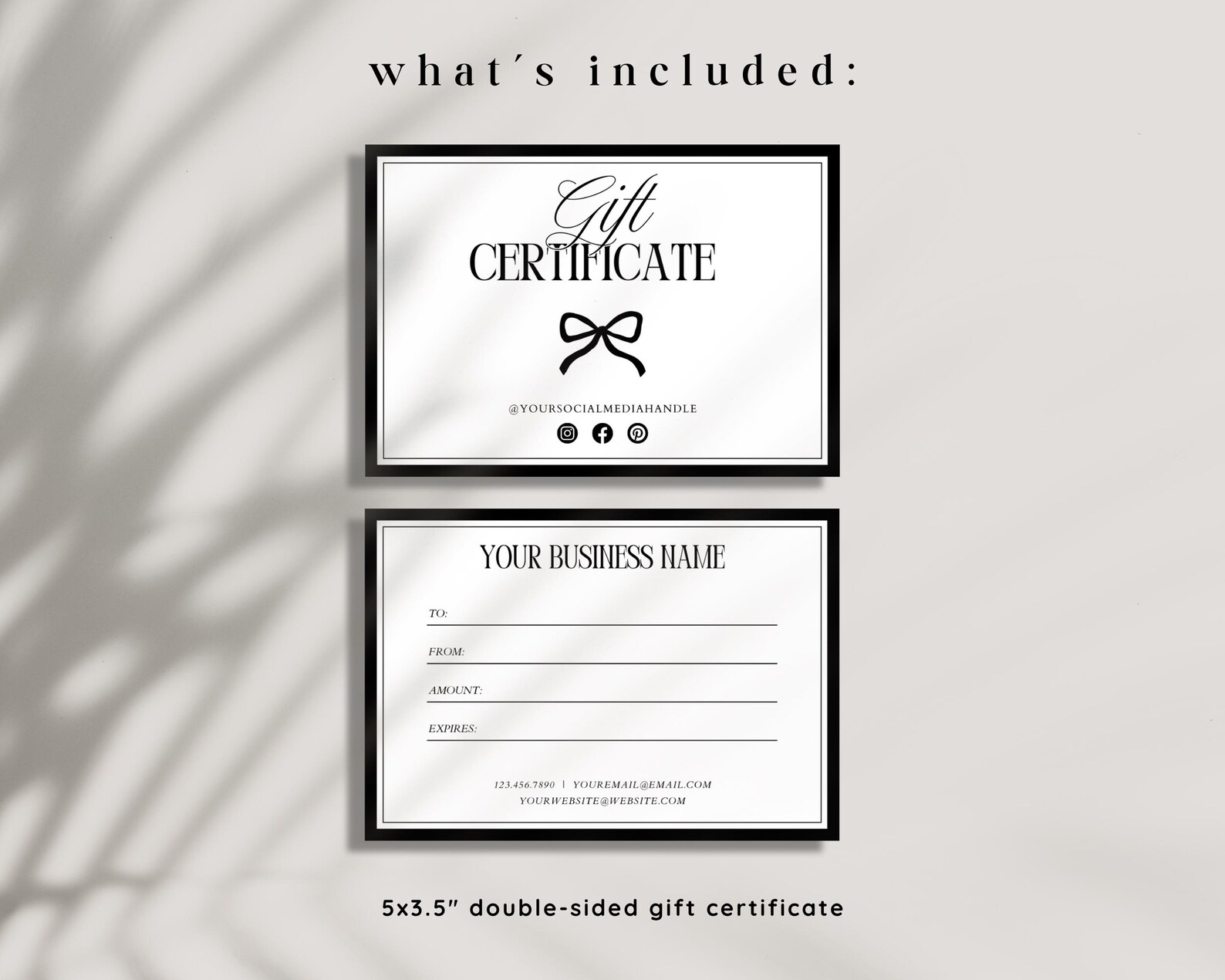 Classic Old Money Gift Certificate Template, Minimalist Luxury Gift ...