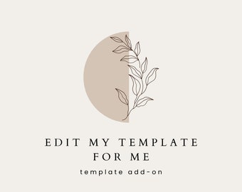 Personalize My Template for Me Add on Service - Etsy