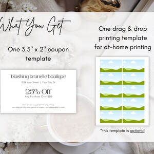 Simple Small Business Coupon Template, Printable Discount Card, Modern ...