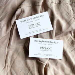 Simple Small Business Coupon Template, Printable Discount Card, Modern ...