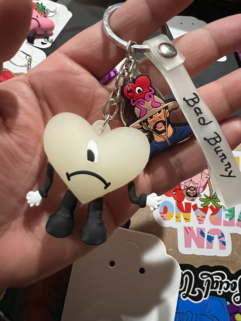 Bad Bunny Keychains Bad Bunny Frikitona Keychain Bad Bunny - Etsy