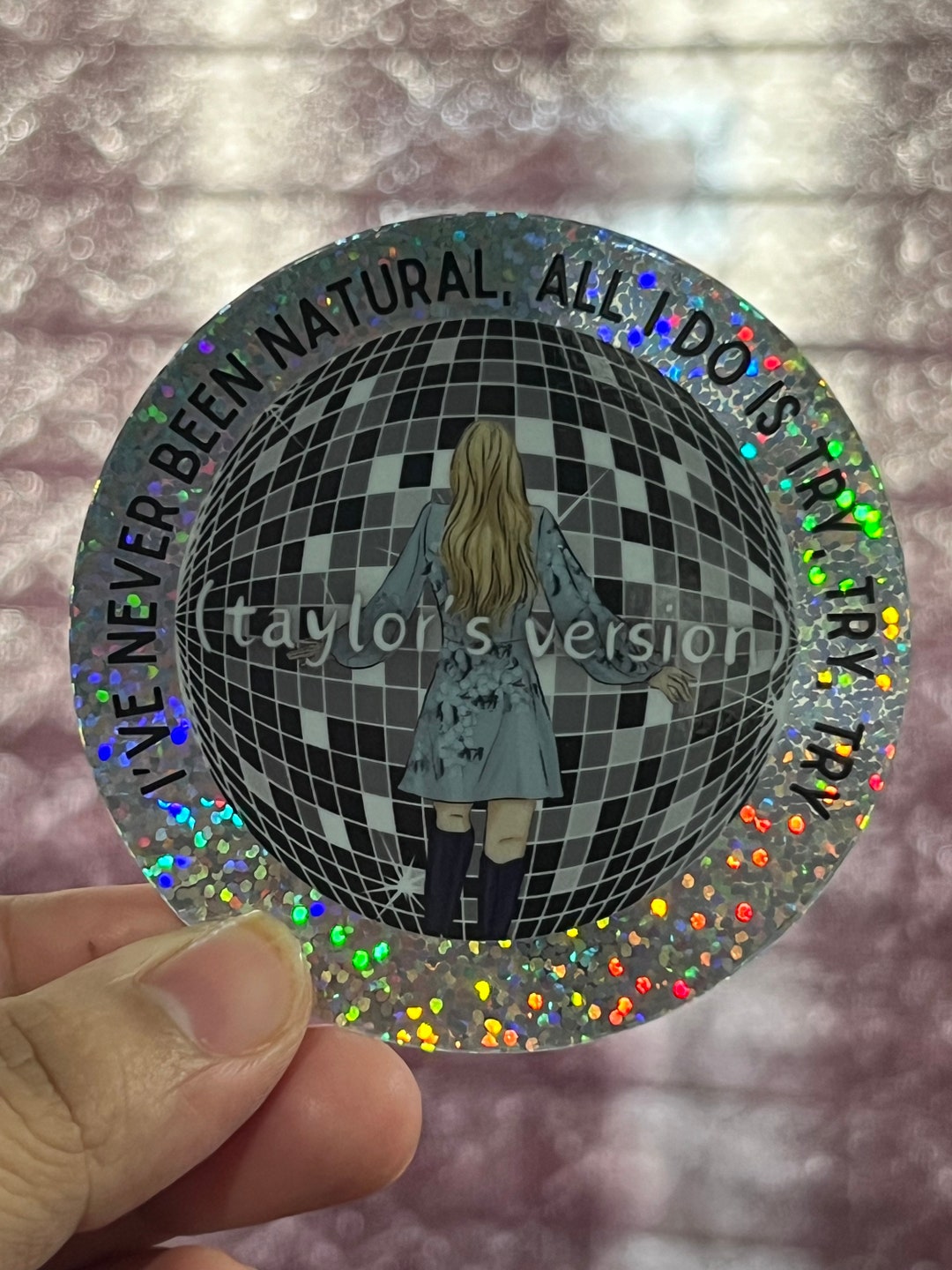 3inch Taylors Version Glitter Sticker Mirror Ball Sticker - Etsy