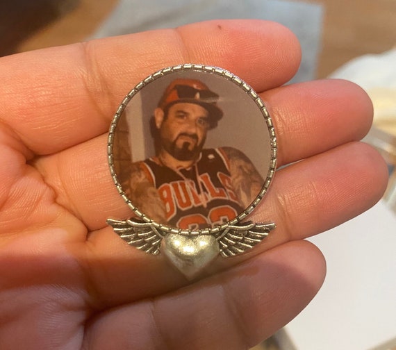 Memorial Pin With Picture Memorial Pin Necklace Wedding | Etsy