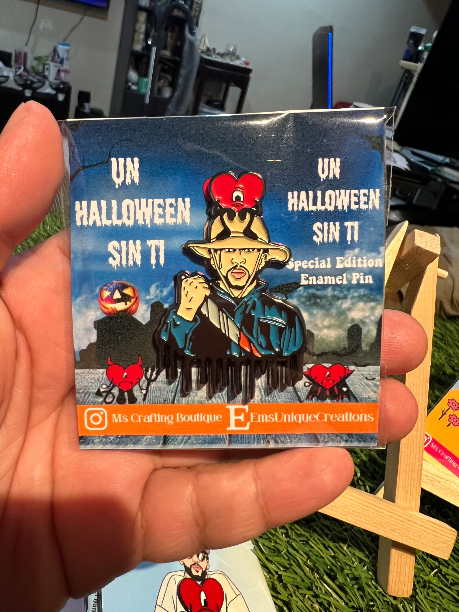 Bad Bunny Pin Bad Bunny Enamel Pin Bad Bunny Halloween Pin - Etsy