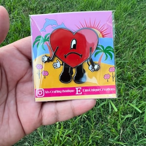 Bad Bunny Pin, Bad Bunny Enamel Pin, Bad Bunny Halloween Pin, Bad Bunny ...