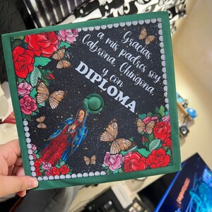 Chingona Y Con Diploma Grad Cap Topper, Cabrona Chingona Y Con Diploma ...