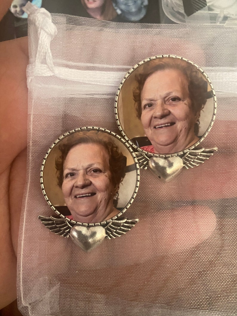 Memorial Pin With Picture Memorial Pin Necklace Wedding - Etsy