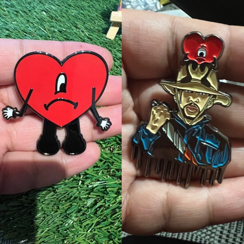 Bad Bunny Pin Bad Bunny Enamel Pin Bad Bunny Halloween Pin Etsy