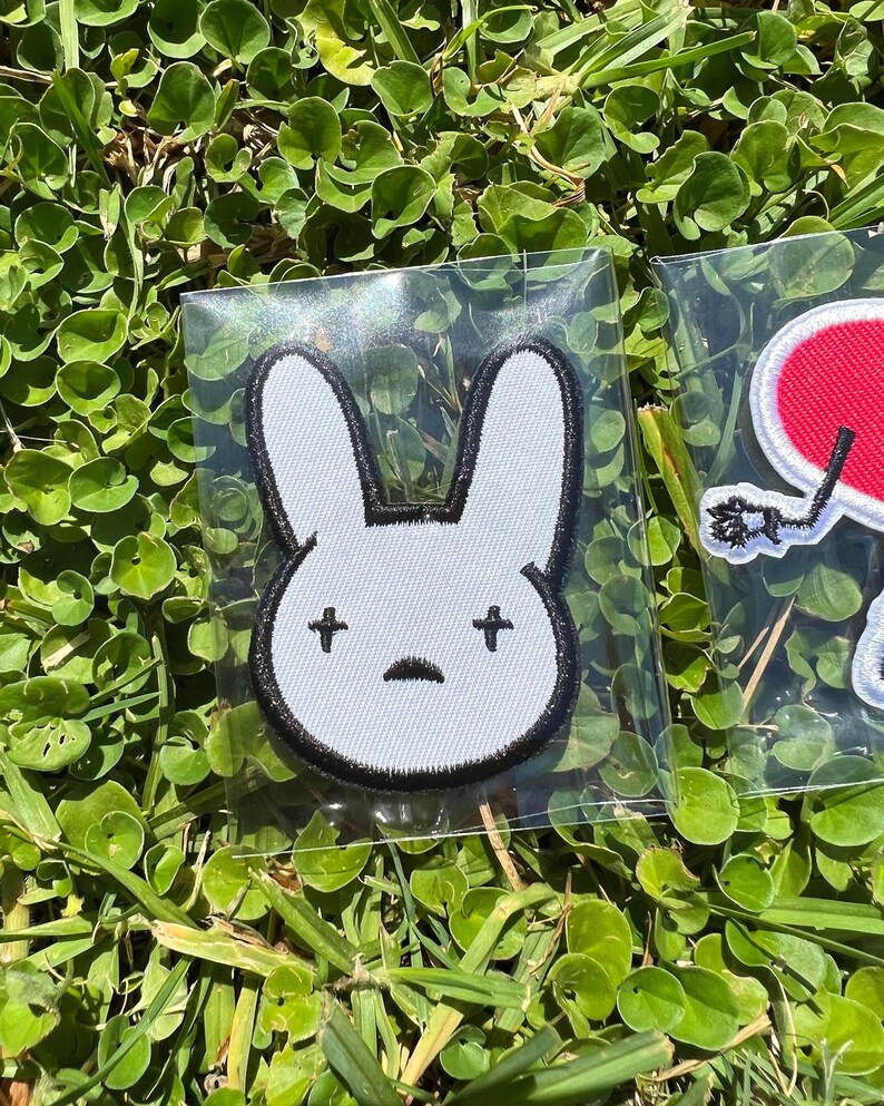 Bad Bunny Heart Iron on Patch Bad Bunny Heart Patch Bad - Etsy
