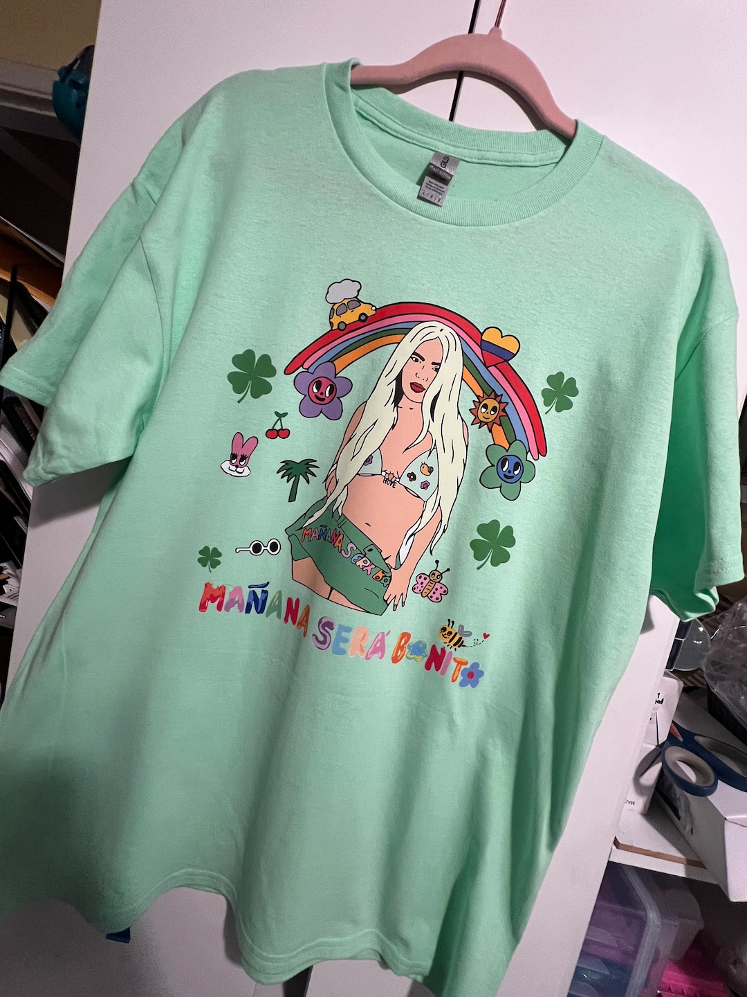 Green Karol G Shirt, St Patricks Day Karol G Shirt, 3 Leaf Clover Karol ...