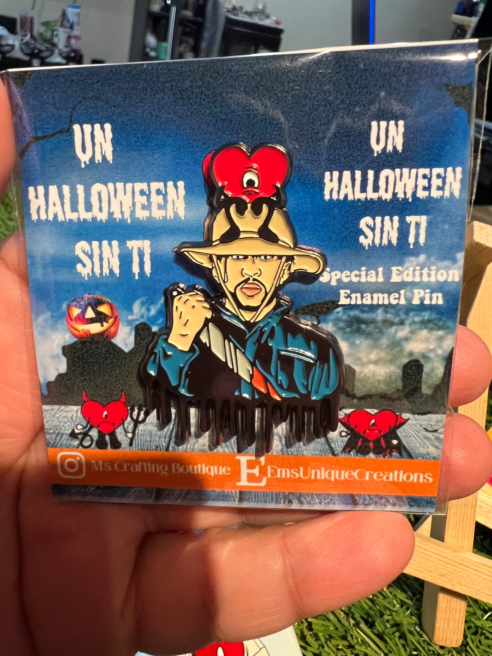 Bad Bunny Pin Bad Bunny Enamel Pin Bad Bunny Halloween Pin Etsy