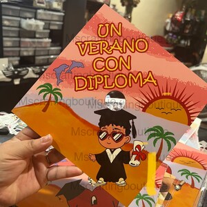 Bad Bunny Grad Cap Topper, Bad Bunny Un Verano Con Diploma, Bad Bunny ...