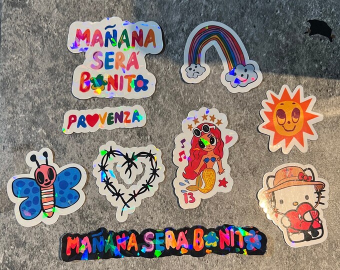 9 Pack of Karol G Holo Shiny Stickers, Karol G Bichota Stickers, Karol ...