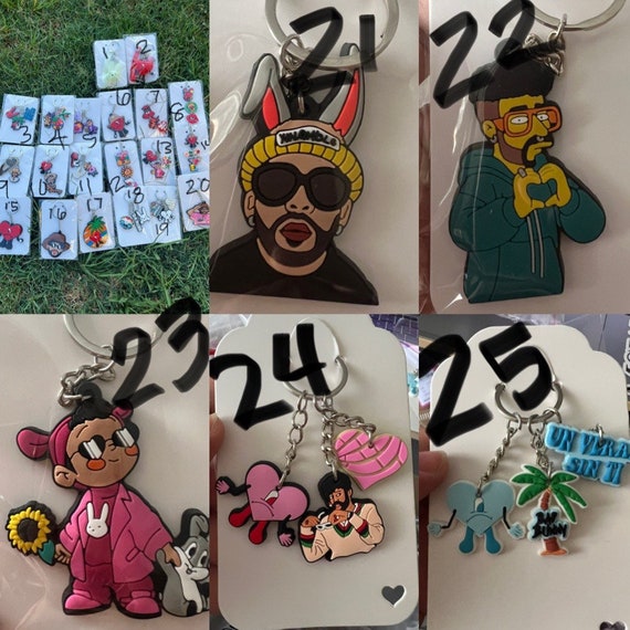 Bad Bunny Keychains Bad Bunny Pvc Keychains Bad Bunny 3D - Etsy