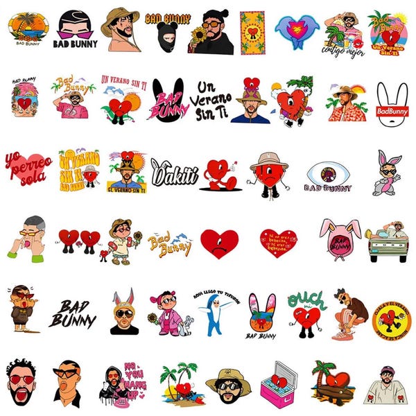 Bad Bunny Stickers - Etsy