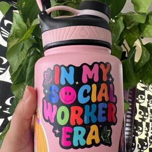 In My Social Worker Era Sticker, Uv Raised Social Worker Sticker, Uv ...