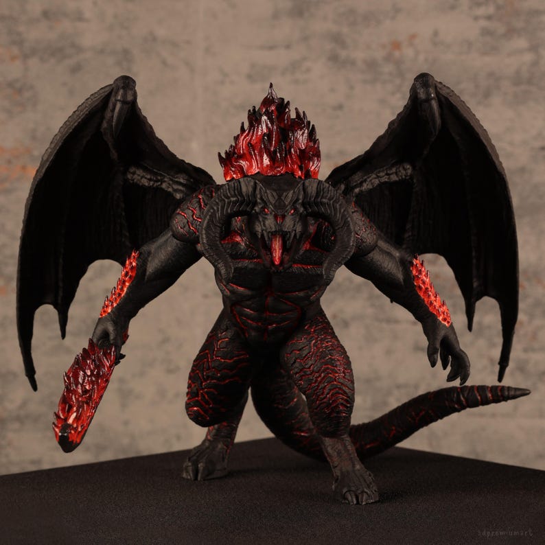 Balrog Figure large Size, Middle Earth Decor, 3D Printed, Lord of the ...