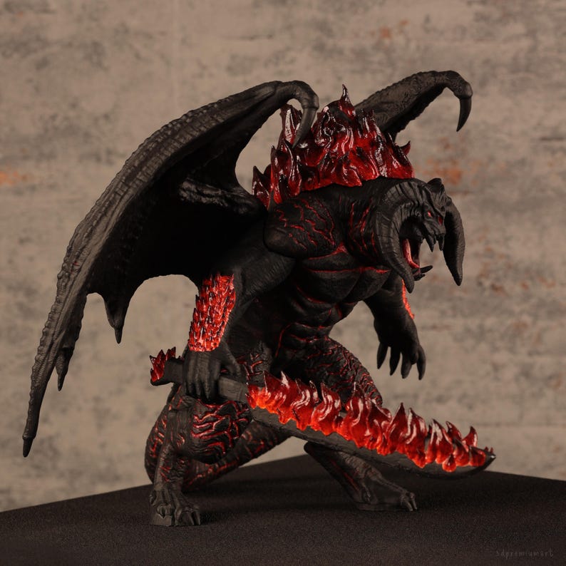 Balrog Figure large Size, Middle Earth Decor, 3D Printed, Lord of the ...