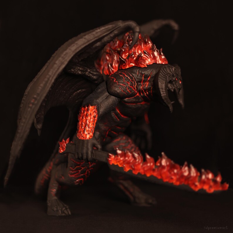 Balrog Figure large Size, Middle Earth Decor, 3D Printed, Lord of the ...