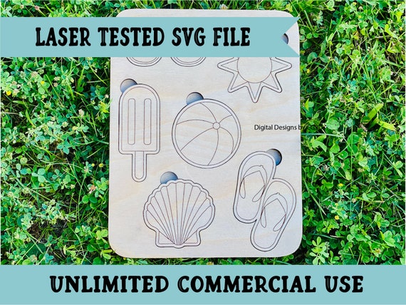 Summer Puzzle SVG Glowforge Puzzle SVG File Beach Puzzle - Etsy