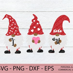 Valentine’s Day Gnome SVG - Gnomes SVG - Holiday Gnome SVG - Gnome Sign ...