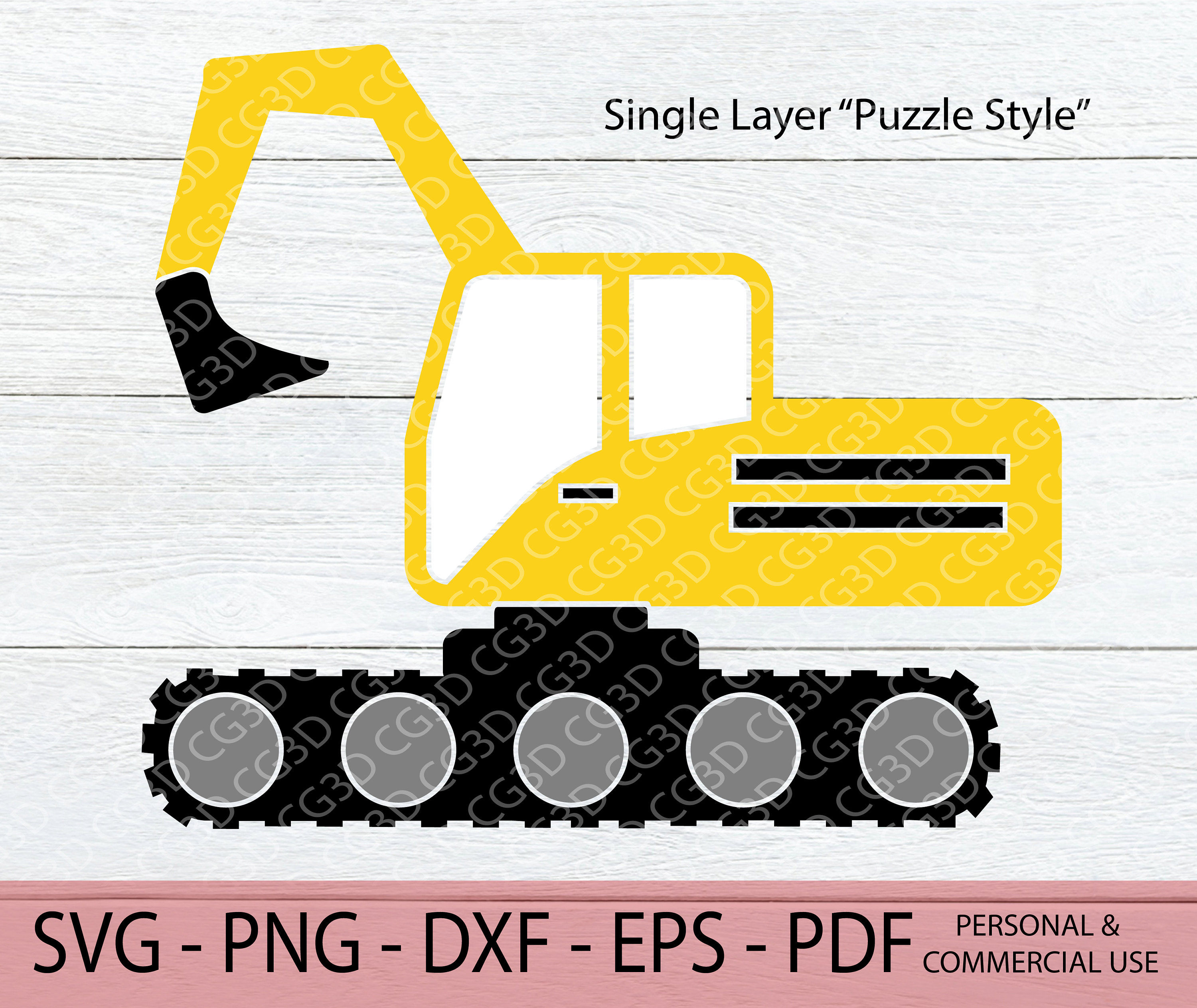 Excavator SVG Digger SVG Construction Truck SVG - Etsy