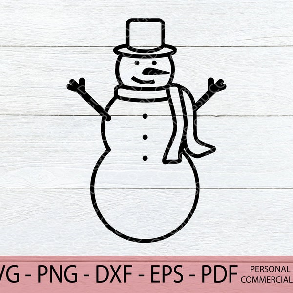 Snowman Face Outline - Etsy