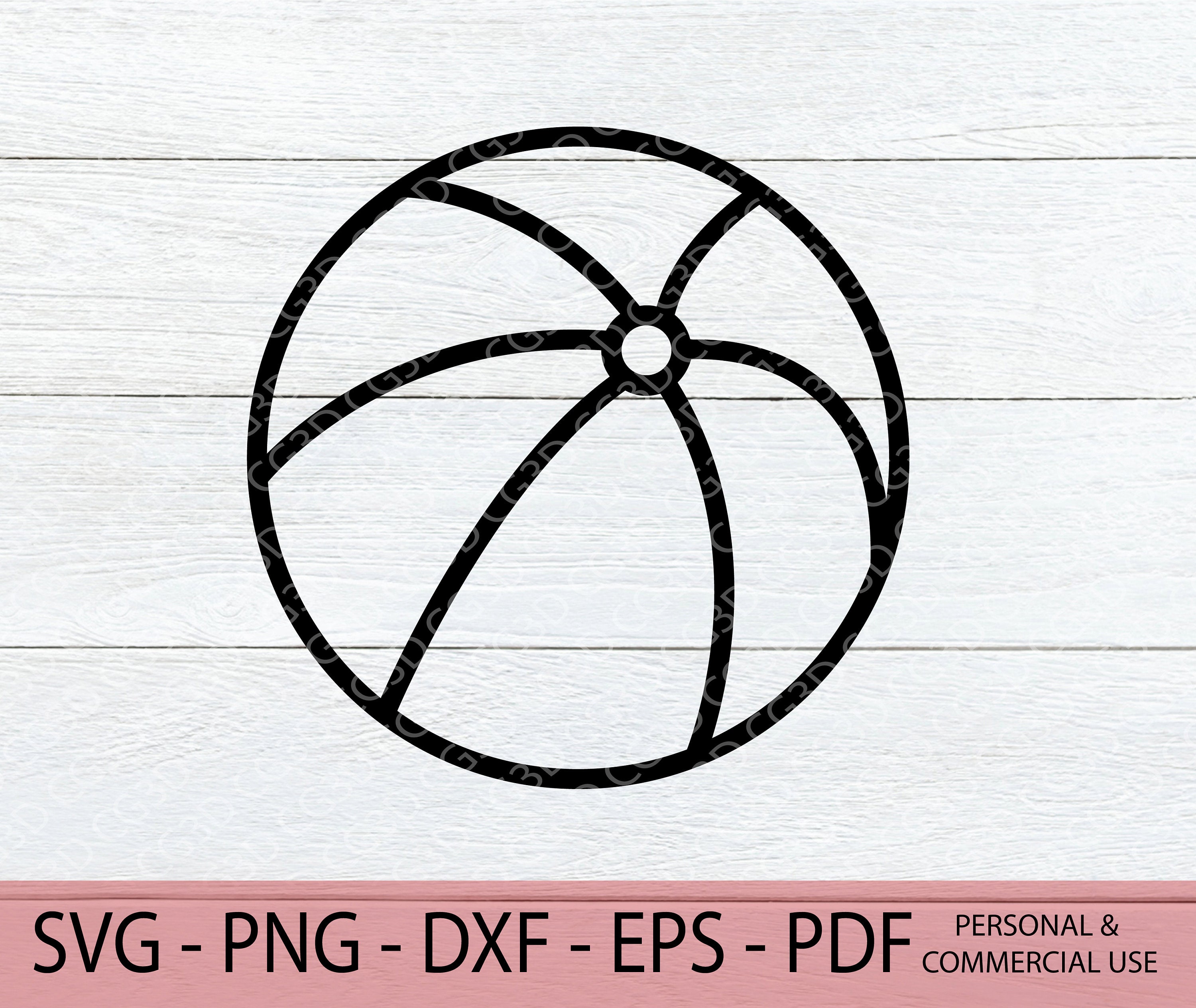 Beach Ball SVG Beach Ball Outline SVG Pool Toy SVG Pool | Etsy