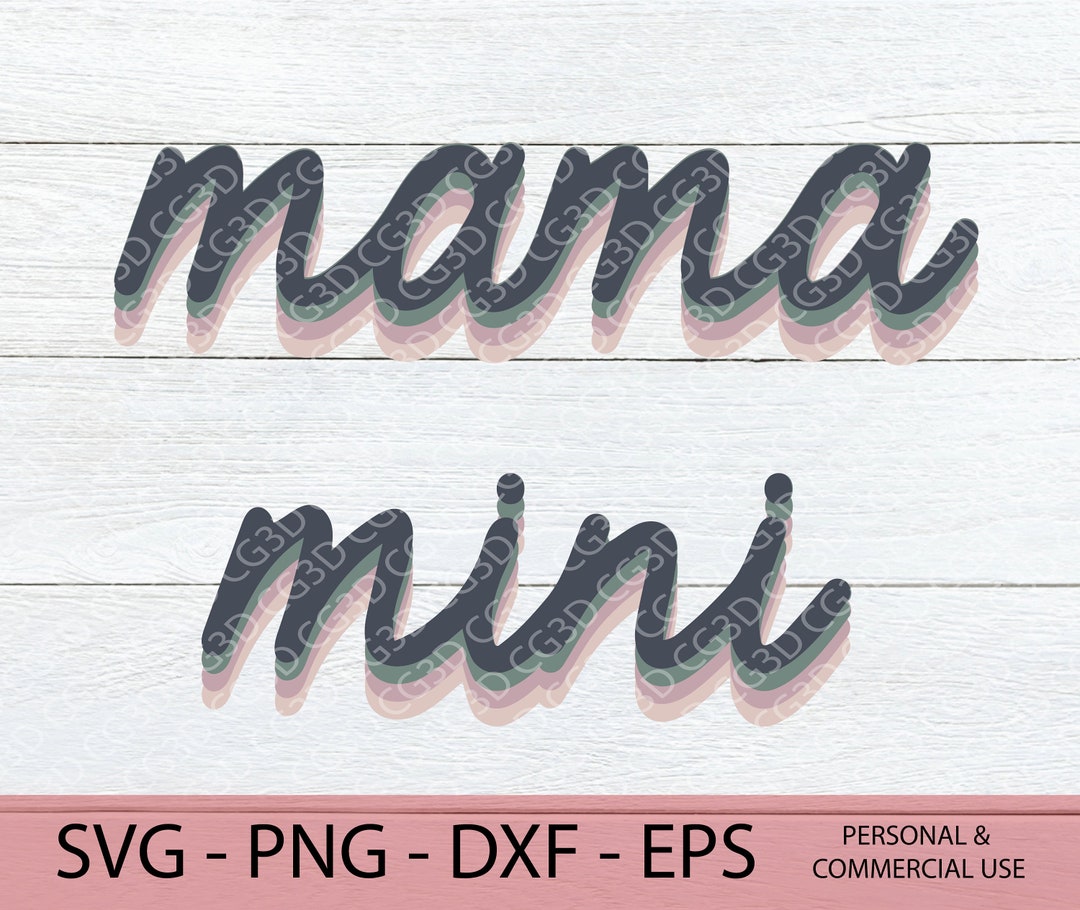 Mama Mini SVG - Layered Mama DXF - Stacked Mama SVG - Mothers Day Svg ...