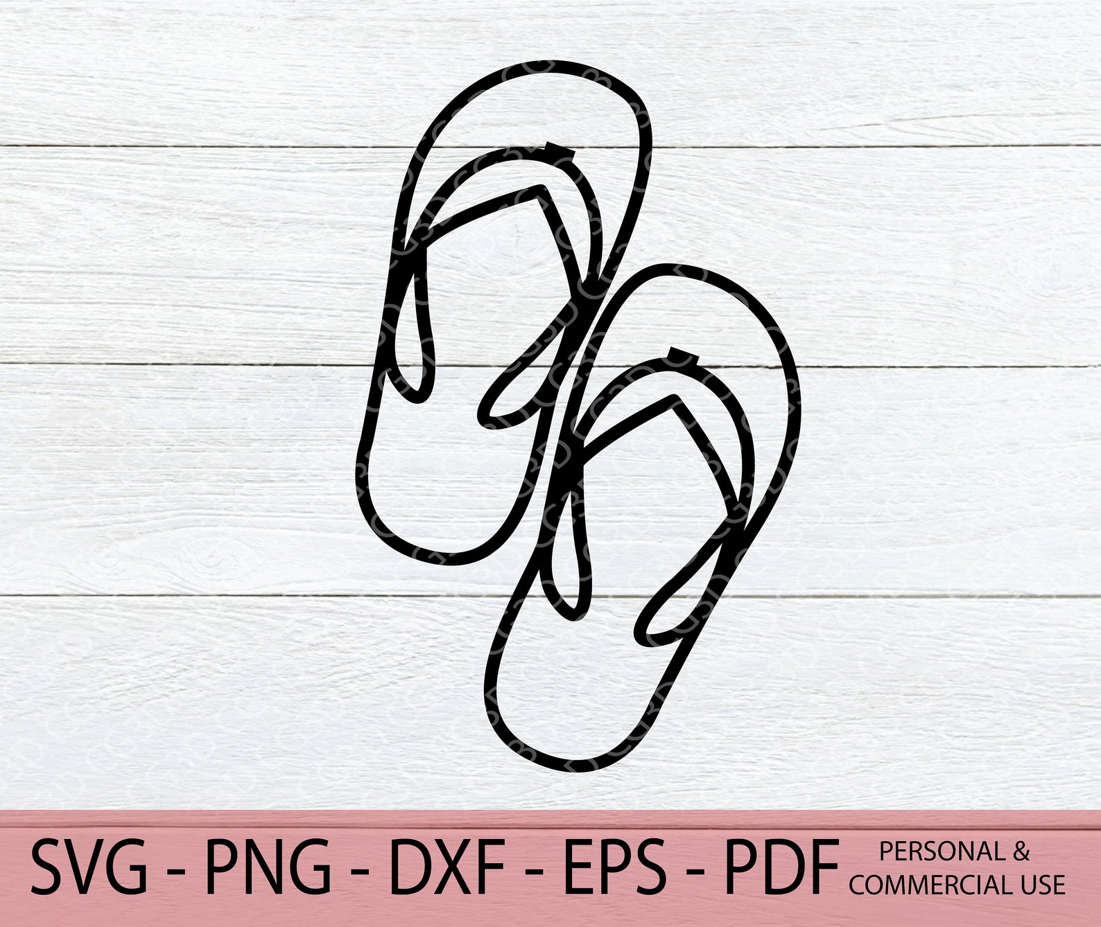 Flop Flops Outline SVG - Flip Flop SVG - Sandales SVG - Chaussures de ...