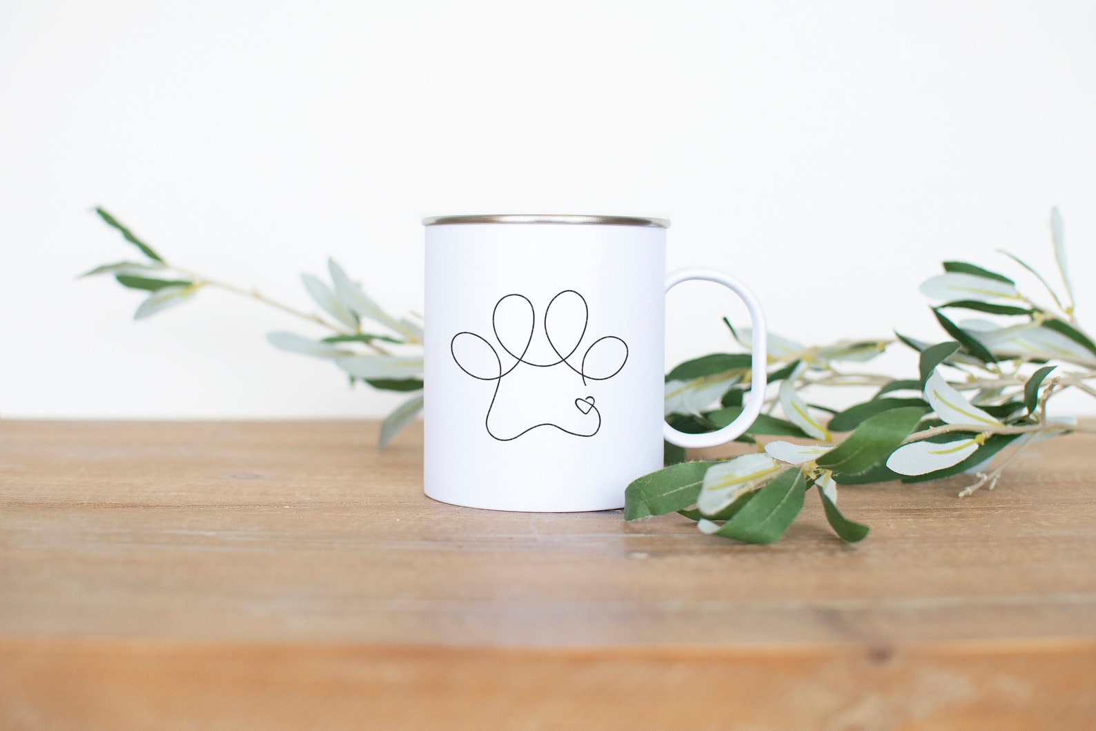 Paw Print Line Art SVG - Pet SVG - Minimalist Paw Print SVG - Farmhouse ...