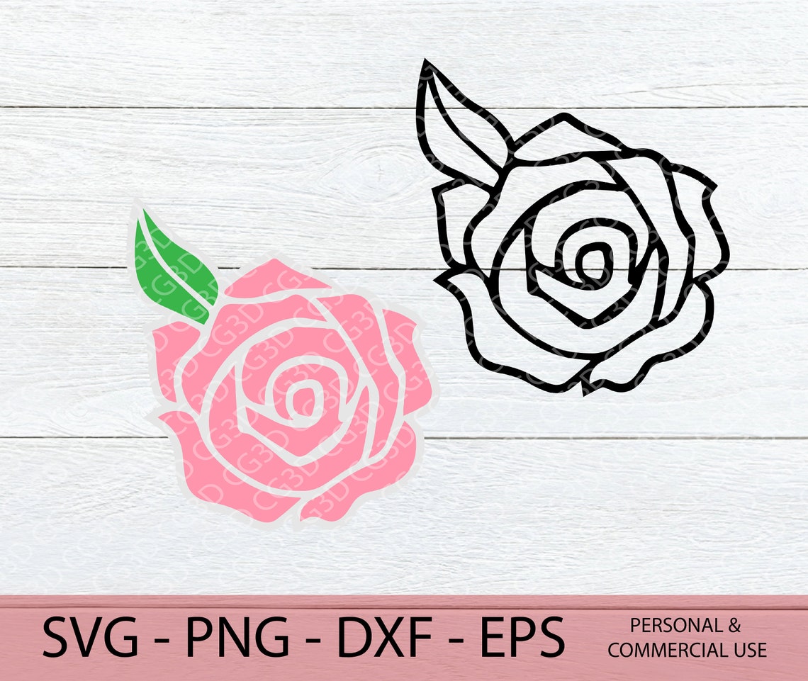 Rose SVG Flower SVG Floral Decal SVG Spring Flower Svg - Etsy