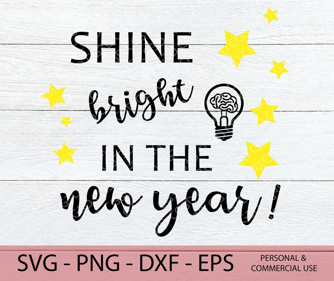 Shine Bright in the New Year Bulletin Board SVG - January Bulletin ...