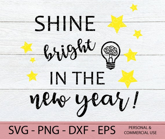 Shine Bright in the New Year Bulletin Board SVG January | Etsy