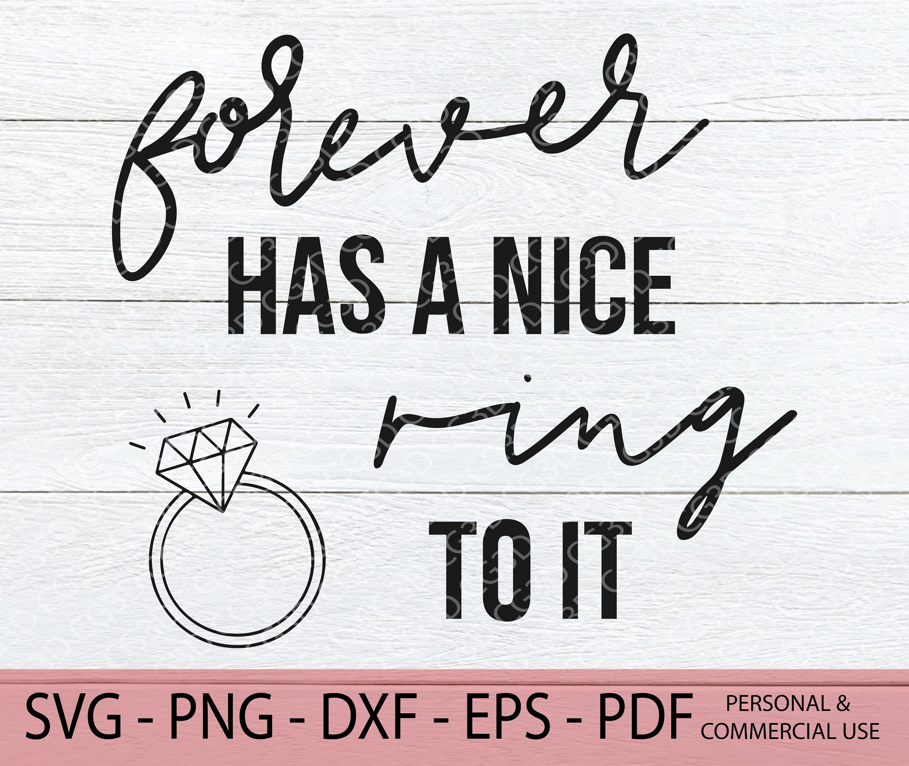 Forever Has a Nice Ring to it SVG Anuncio de compromiso SVG - Etsy España
