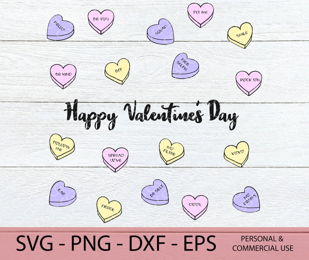 Valentine Candy Bulletin Board SVG February Bulletin Board SVG Candy ...