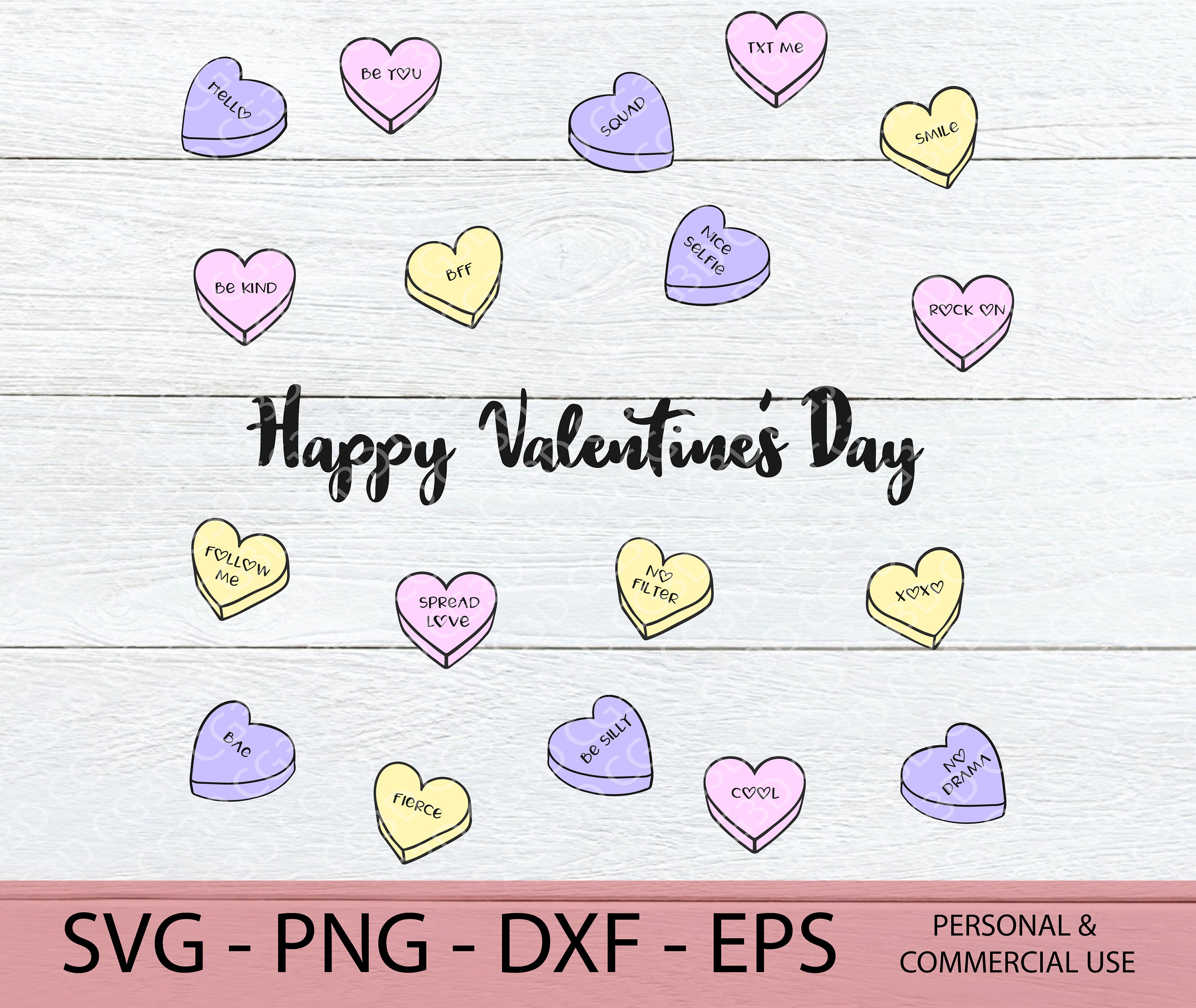 Valentine Candy Bulletin Board SVG February Bulletin Board | Etsy