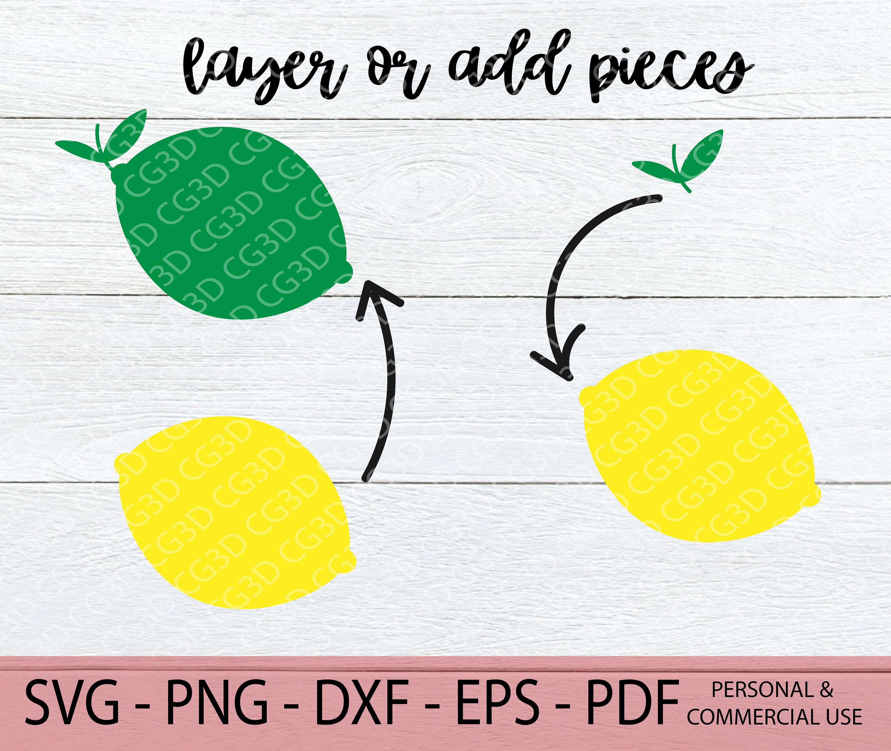 Lemon SVG Bundle - Lemon Slice SVG - Summer Fruit Dxf - Citrus ...