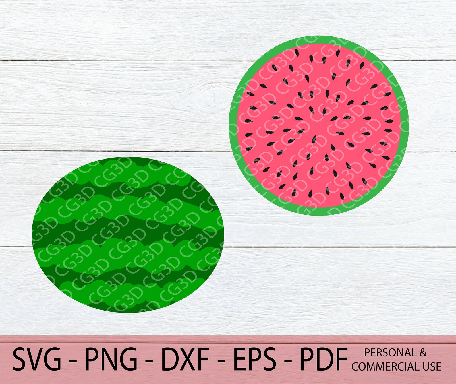 Watermelon SVG Bundle - Layered Watermelon Slice SVG - Summer Fruit Dxf ...
