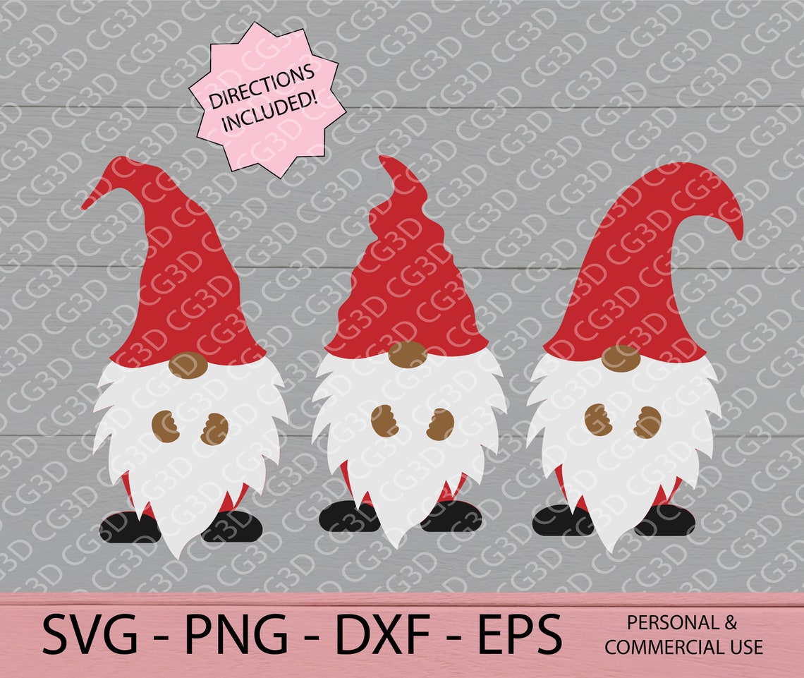 Gnome Template SVG for Beginners Build Your Own Gnome SVG | Etsy