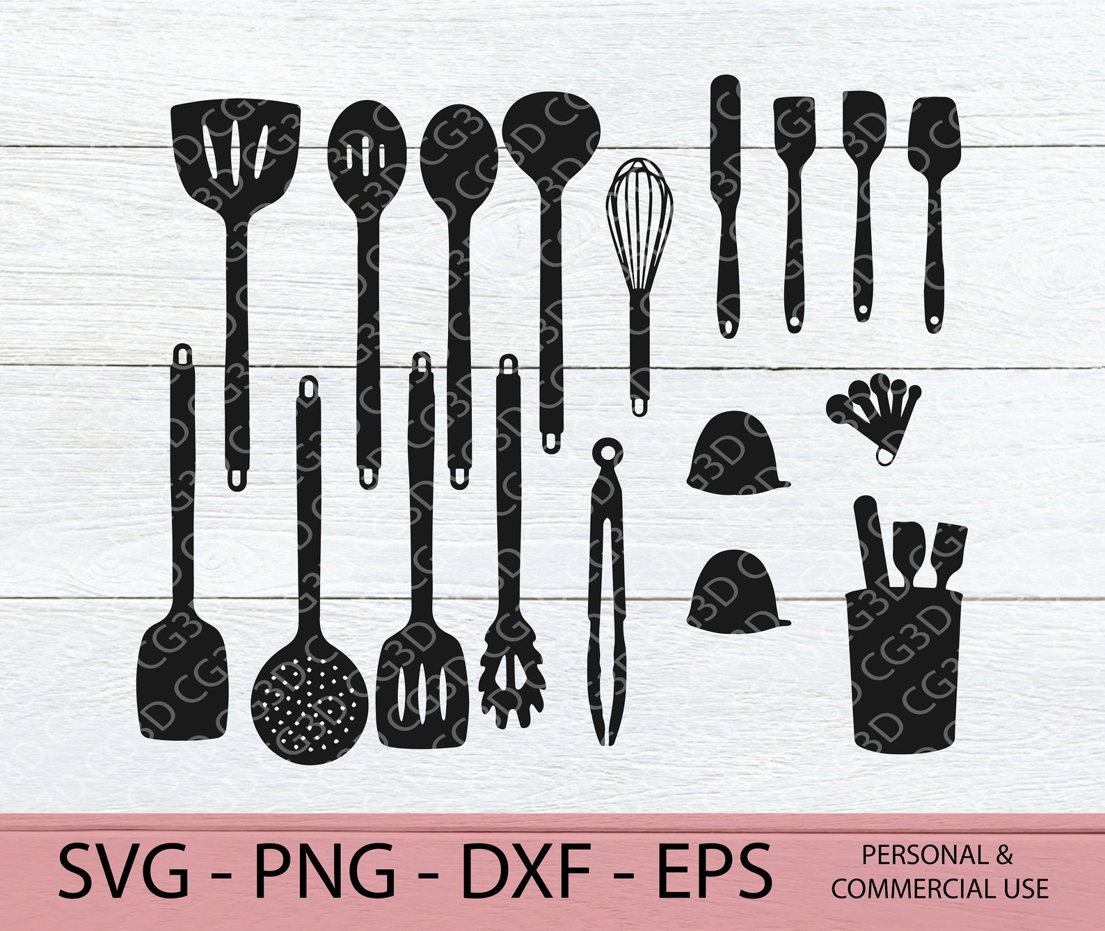 Kitchen Utensils SVG Bundle Kitchen Tools SVG Baking Tools - Etsy