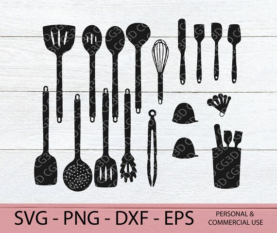 Kitchen Utensils SVG Bundle Kitchen Tools SVG Baking Tools - Etsy