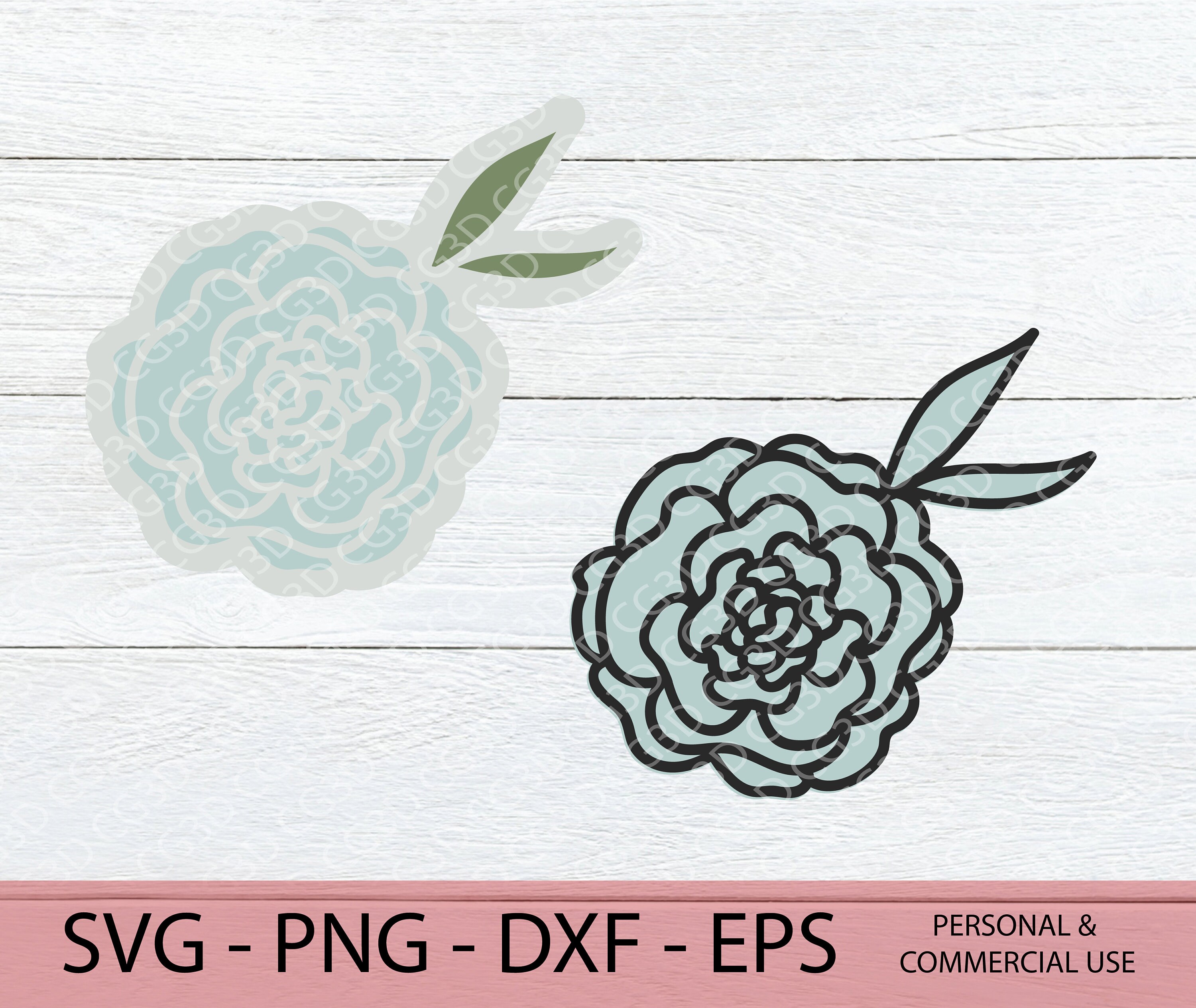 Layered Flower SVG Bundle Flower Clip Art Flower Outline | Etsy